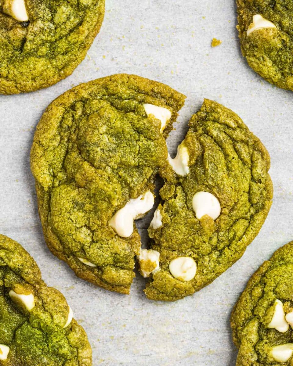Best Matcha White Chocolate Cookies | Savory Sweet Spoon