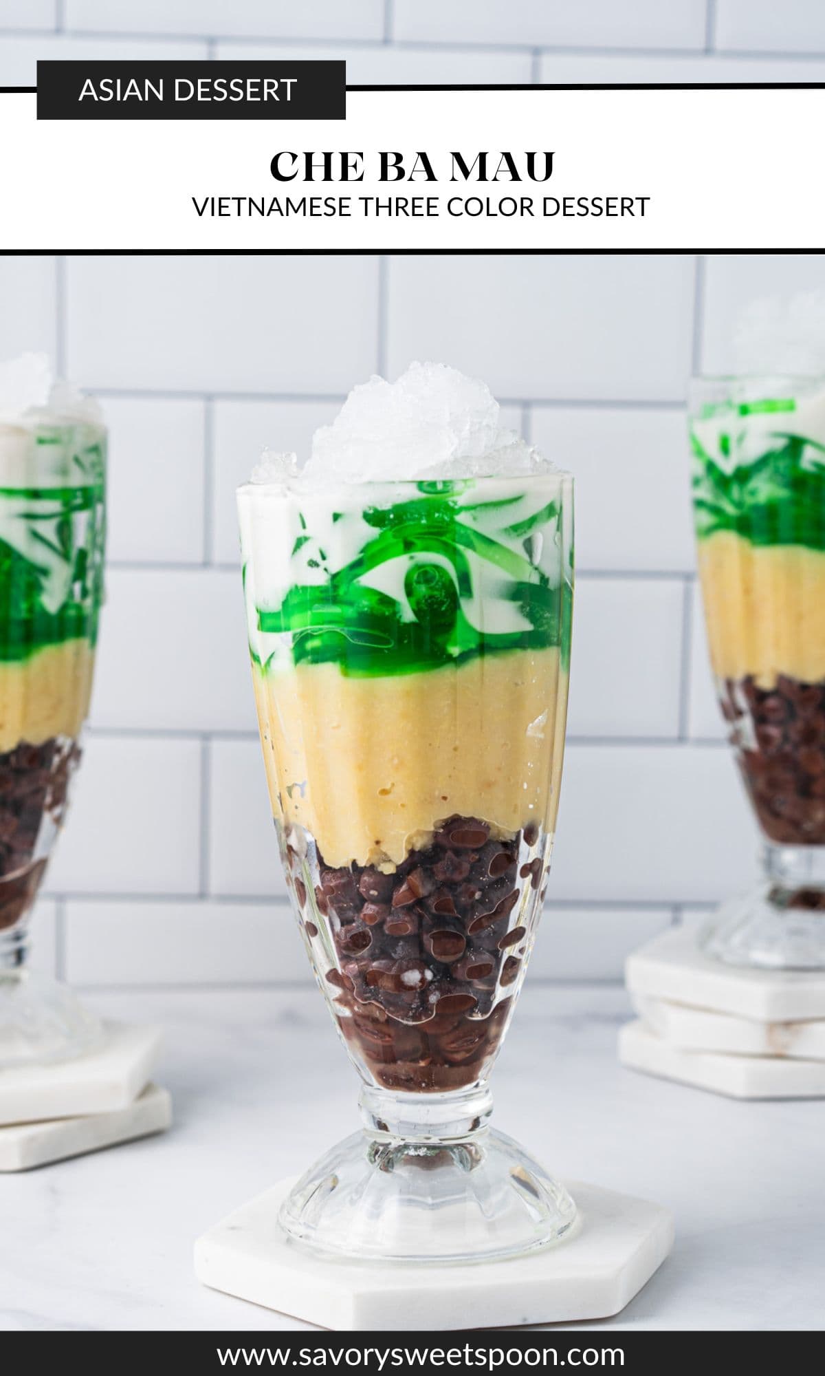 Chè Ba Màu (Vietnamese Three Color Dessert) | Savory Sweet Spoon