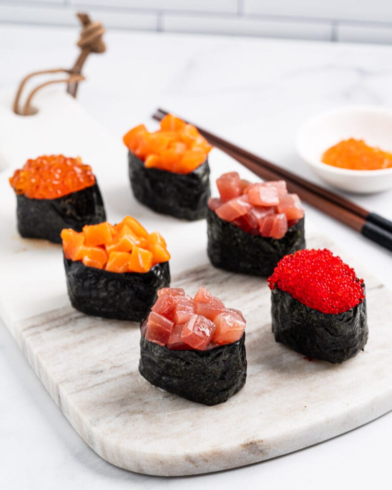 Gunkan Sushi Recipe | Savory Sweet Spoon