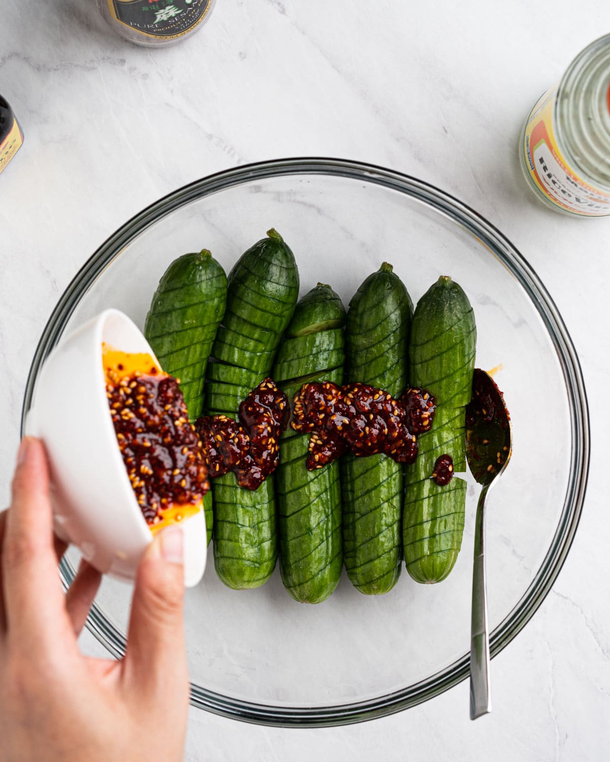 Spicy Asian Cucumber Salad (TikTok Viral) | Savory Sweet Spoon
