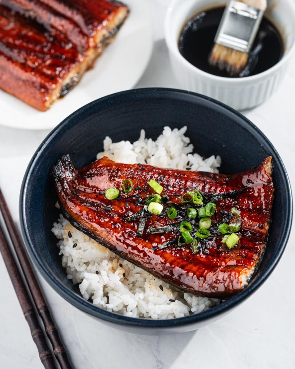 Unadon (Grilled Eel Rice Bowl) | Savory Sweet Spoon