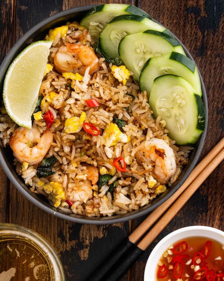 Easy Thai Basil Fried Rice | Savory Sweet Spoon