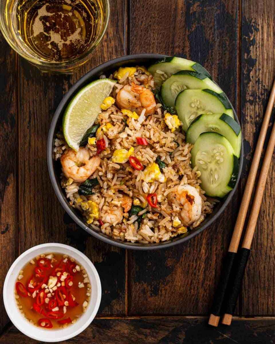 Easy Thai Basil Fried Rice | Savory Sweet Spoon
