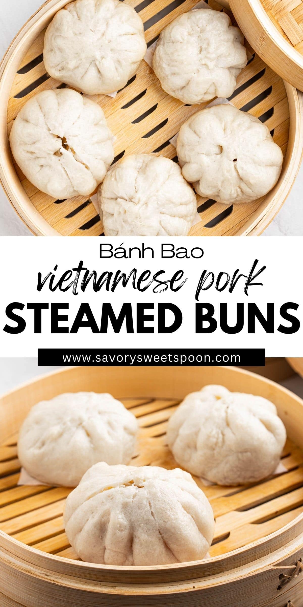 Bánh Bao (Vietnamese Steamed Pork Buns) | Savory Sweet Spoon