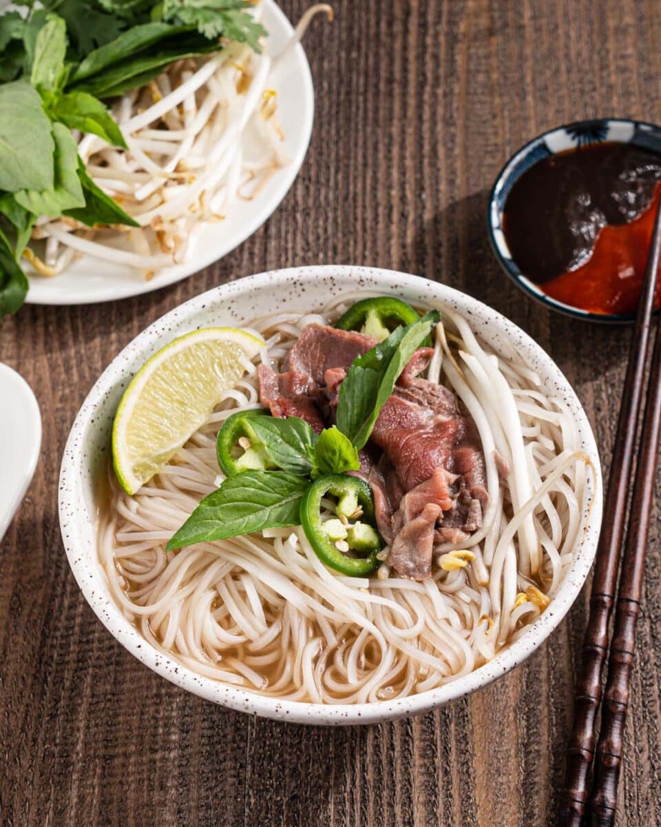 Phở Tái (Vietnamese Rare Beef Pho Soup) | Savory Sweet Spoon