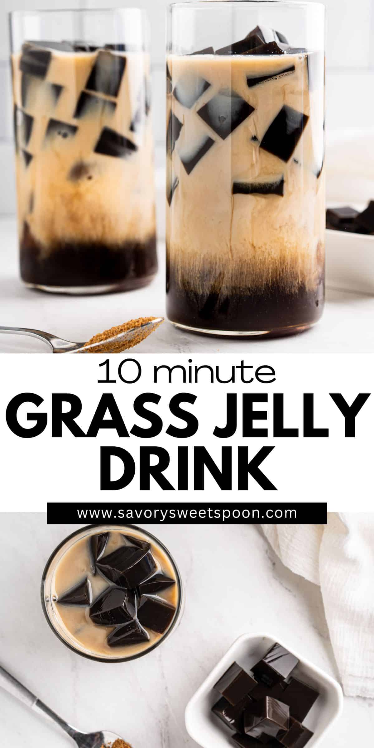 Grass Jelly Drinks (3 Ways!) | Savory Sweet Spoon