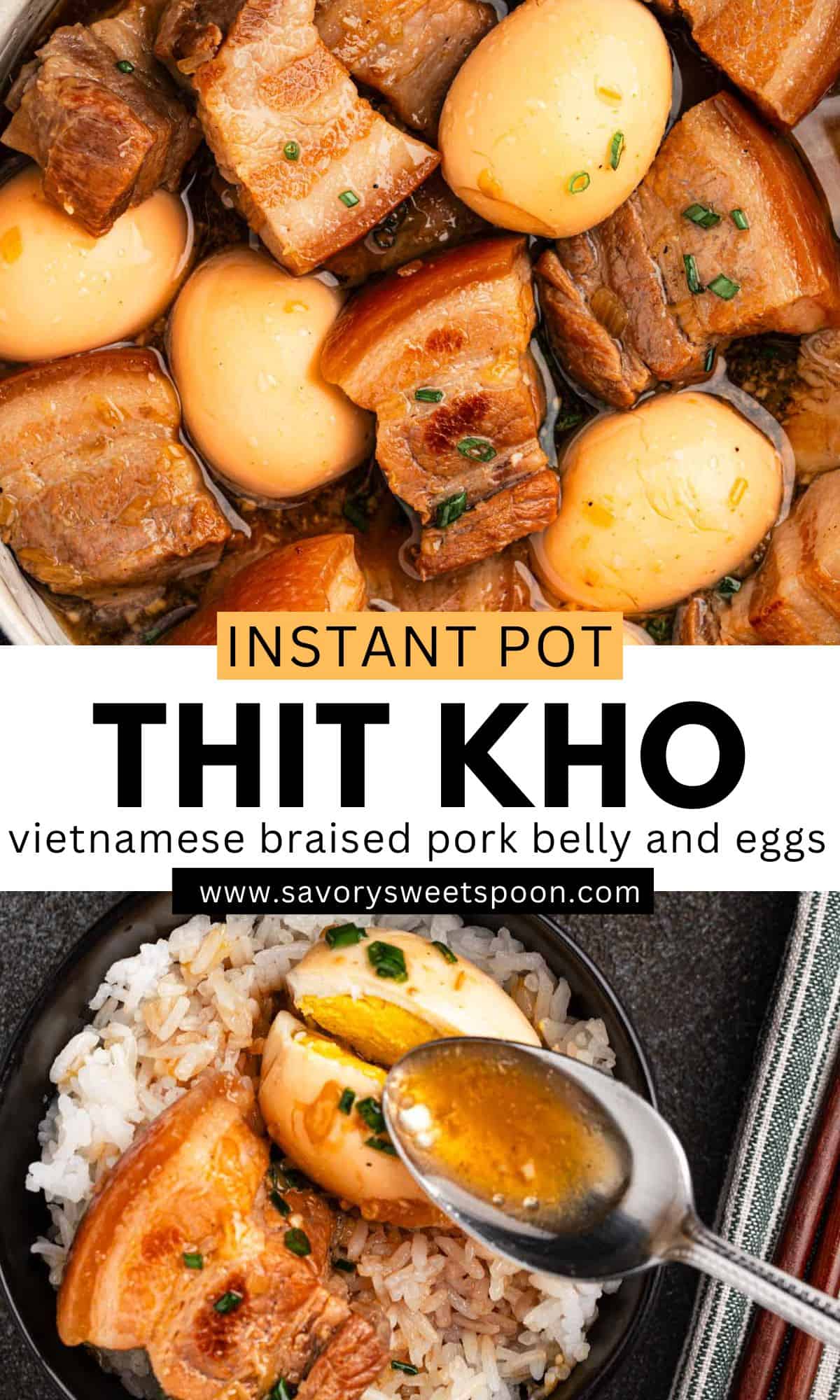 Instant Pot Thit Kho (Vietnamese Braised Pork and Eggs) | Savory Sweet ...