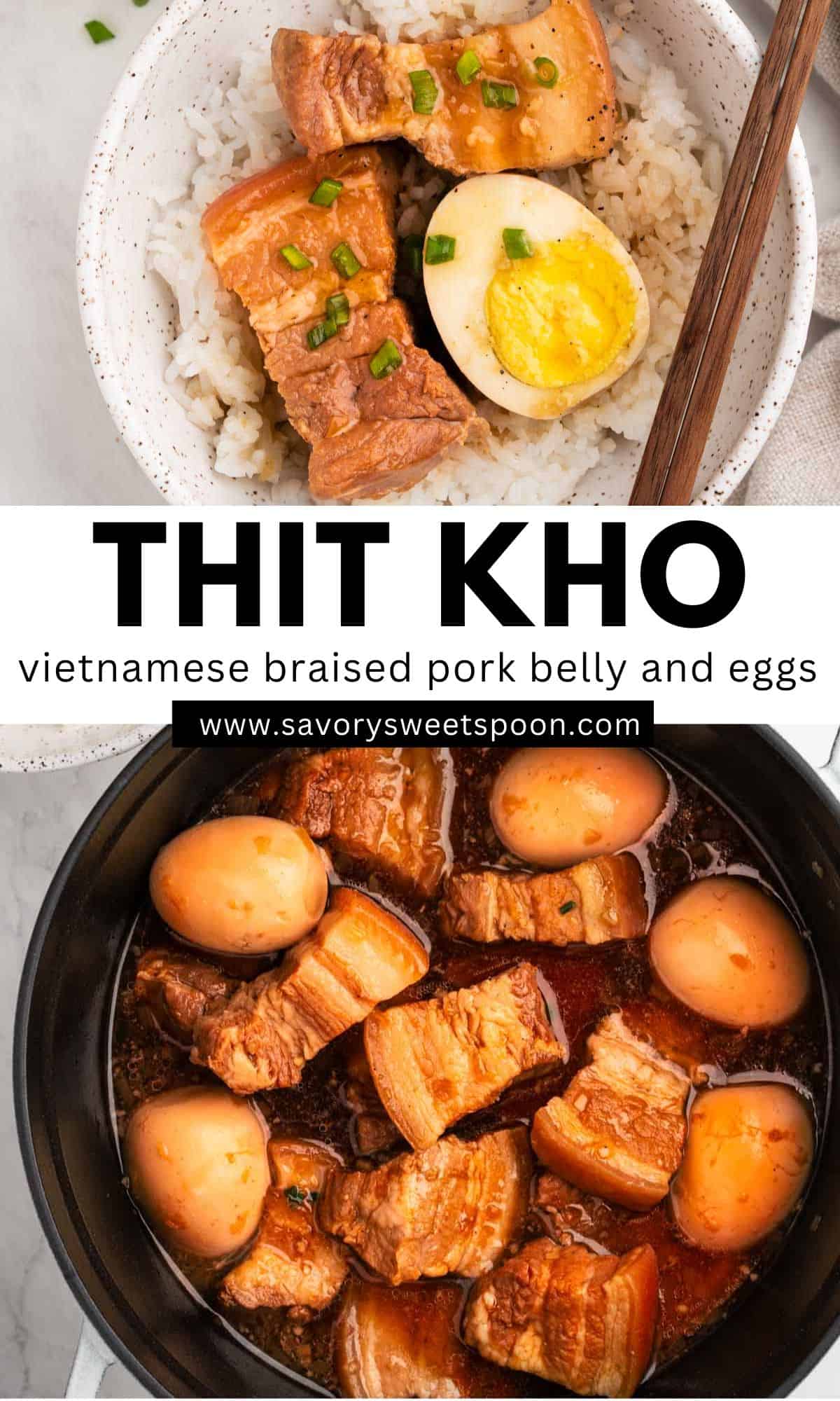 Thịt Kho Vietnamese Braised Pork And Eggs Savory Sweet Spoon 7699