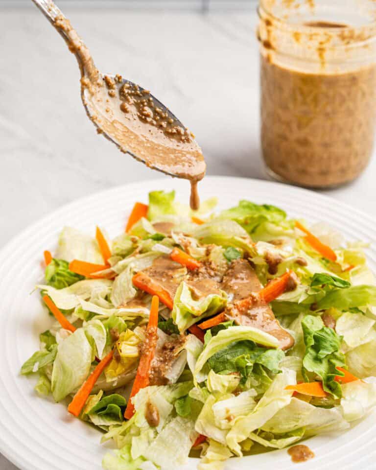 Creamy Japanese Sesame Dressing | Savory Sweet Spoon