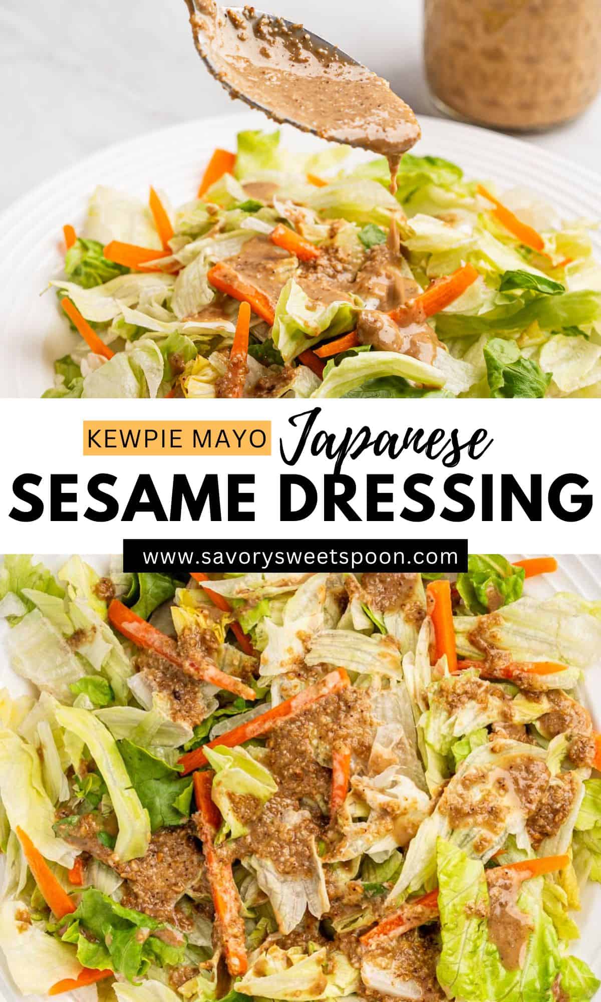 Creamy Japanese Sesame Dressing | Savory Sweet Spoon