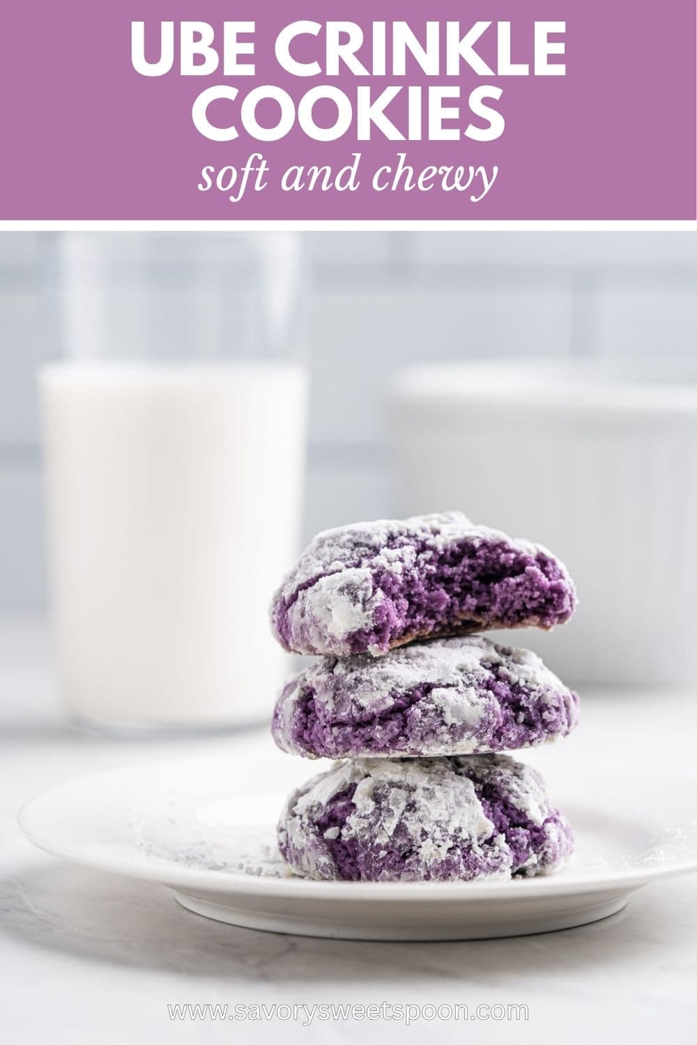 Ube Crinkle Cookies | Savory Sweet Spoon