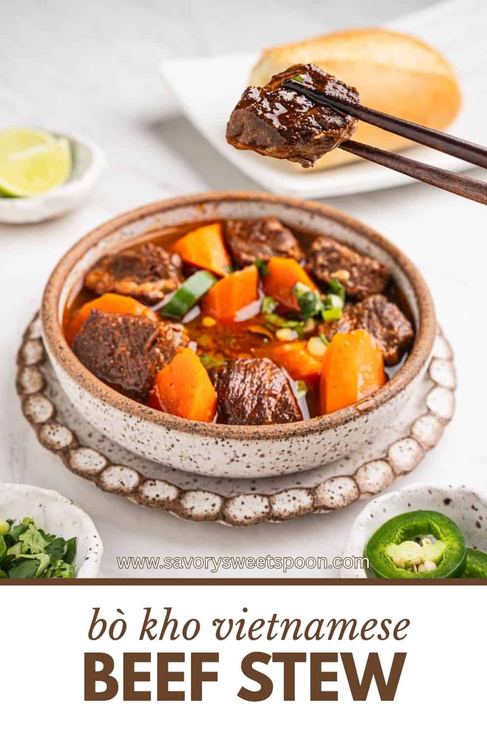 Bò Kho (Vietnamese Beef Stew) | Savory Sweet Spoon